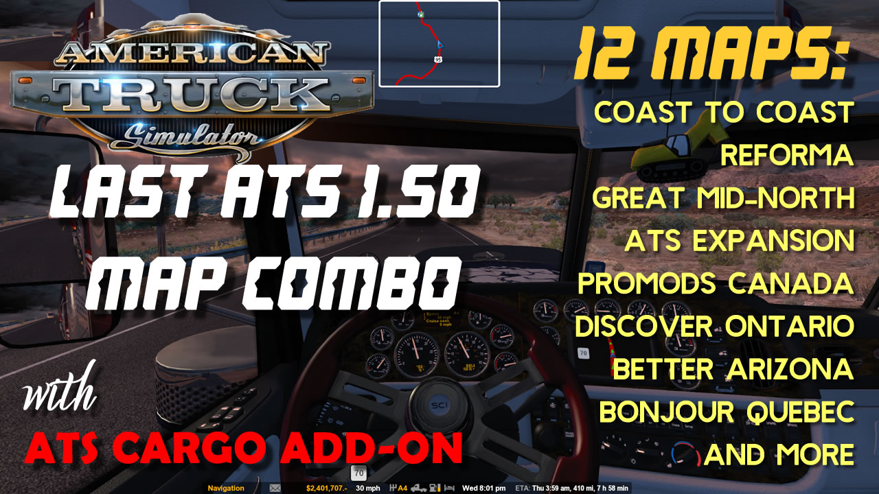 Last Map Combo for ATS 1.50 with 12 Maps – August 9 – 2024 – Trucksim Top