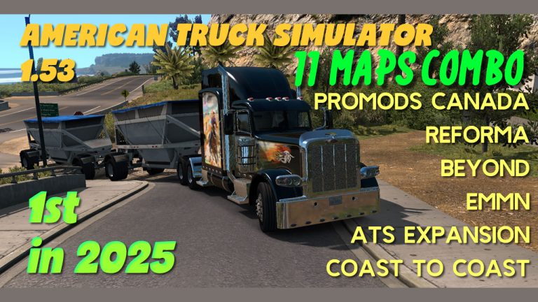 Big Map Combo for ATS 1.53 with 11 Maps – January, 7 – 2025 – Trucksim Top