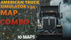 First Map Combo for ATS 1.54 with 10 Maps – March, 31 – 2025 – Trucksim Top