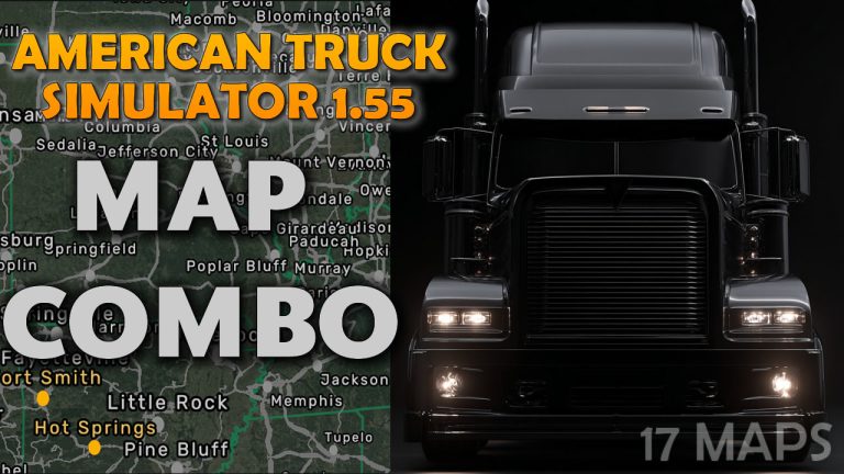 Big Map Combo for ATS 1.55 with 17 Maps – August, 2 – 2025 – Trucksim Top