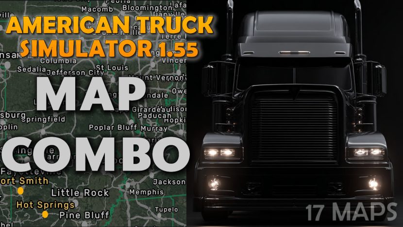 Big Map Combo for ATS 1.55 with 17 Maps – August, 2 – 2025 – Trucksim Top