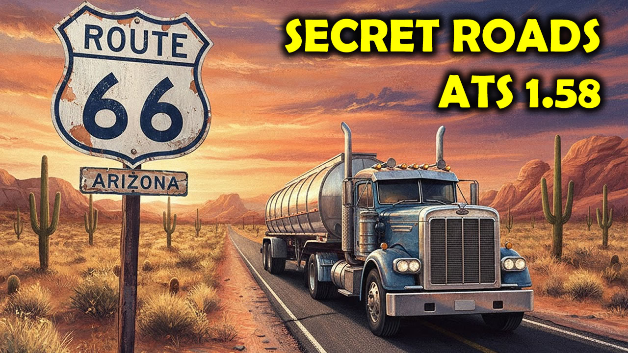 ATS 1.58 Secret Roads of Route 66 Rework – Trucksim Top